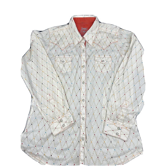Twenty X | Tops | Twenty X Wrangler Diamond Pattern With Pearl Snap ...